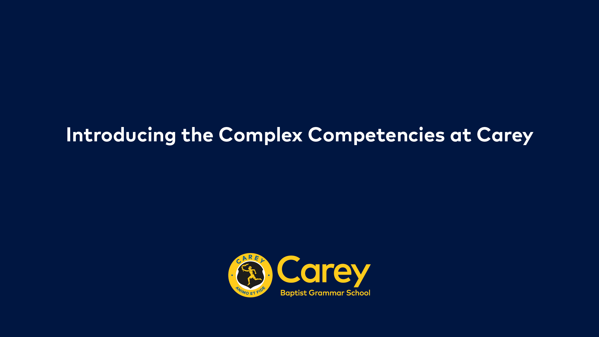 Complex Competencies at Carey